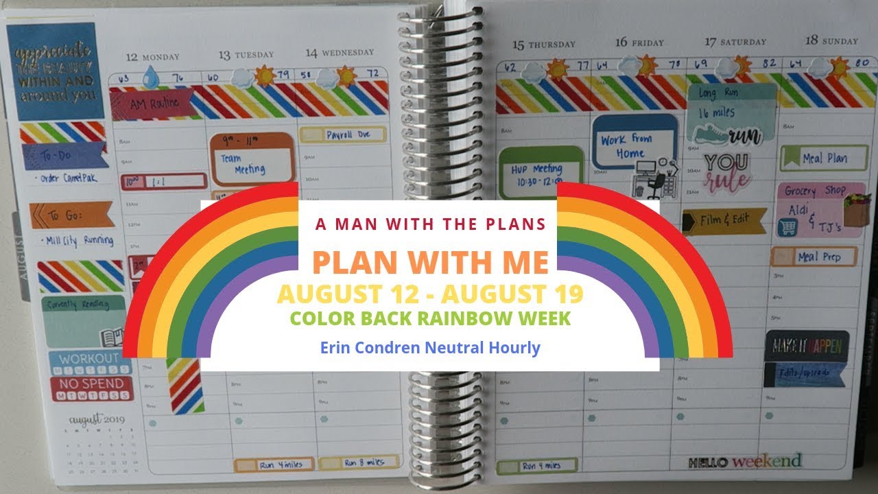 Plan with Me: August 12 to August 19 | Colorblock Spreads are Fun ...