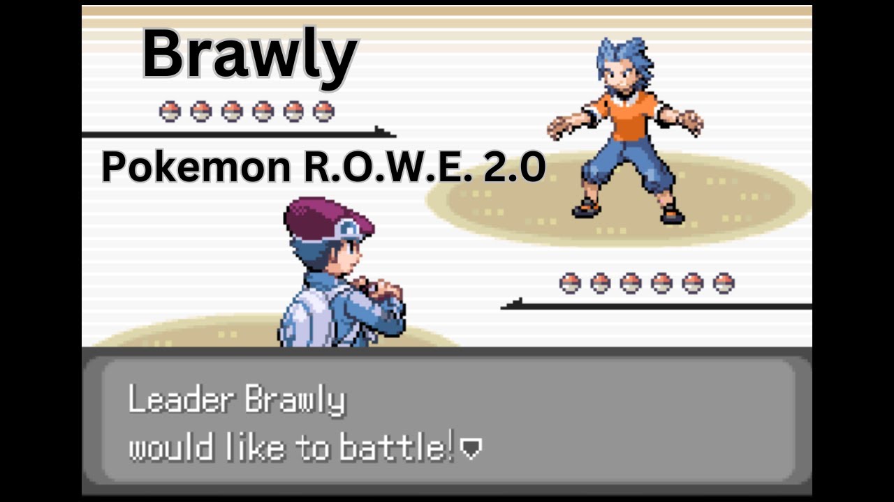 Pokémon ROWE 2.0 - Brawly Gym Battle (Doubles Hard Mode) - YouTube