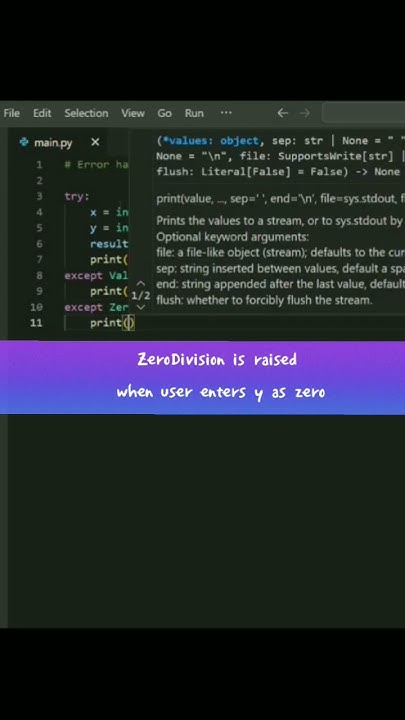 Error Handling In Python Coding Trending Python Codinglife Pythontutorial Interviewtips