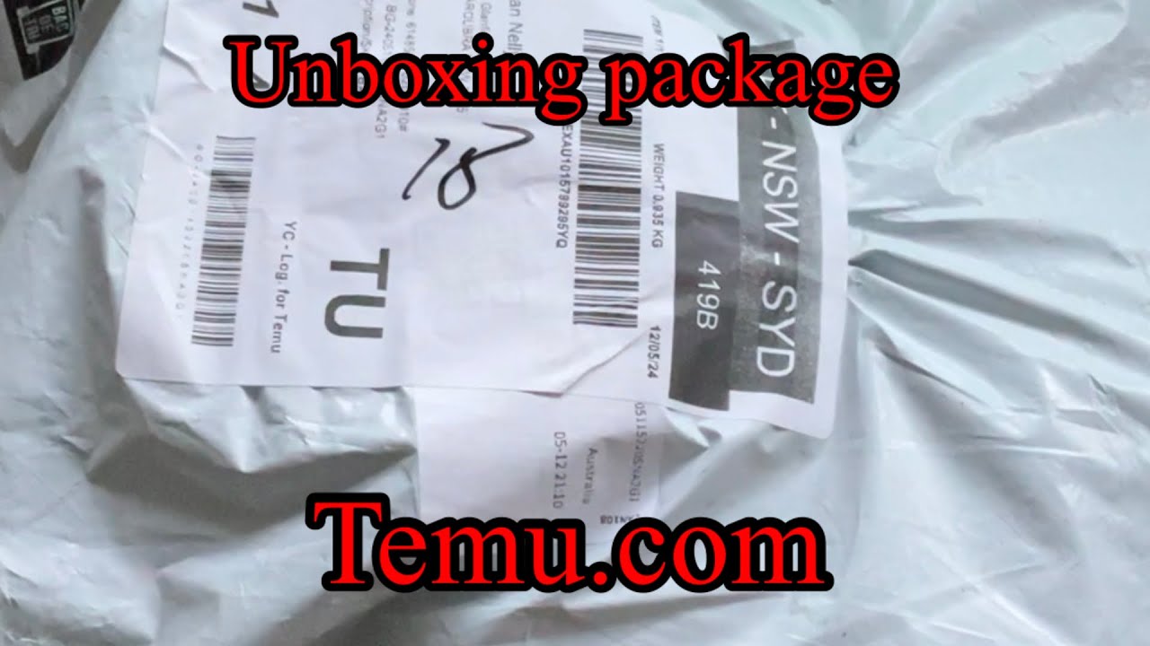 Unboxing package from Temu Australia 30 May 2024 - YouTube