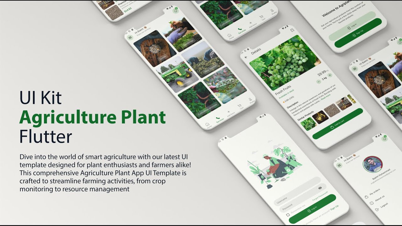 Harvest the Future: Agriculture Plant App UI Template Showcase ...