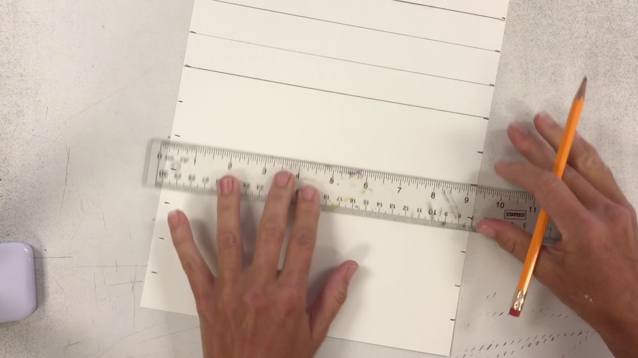 Grid drawing - Making 1 x 1 inch grid - YouTube