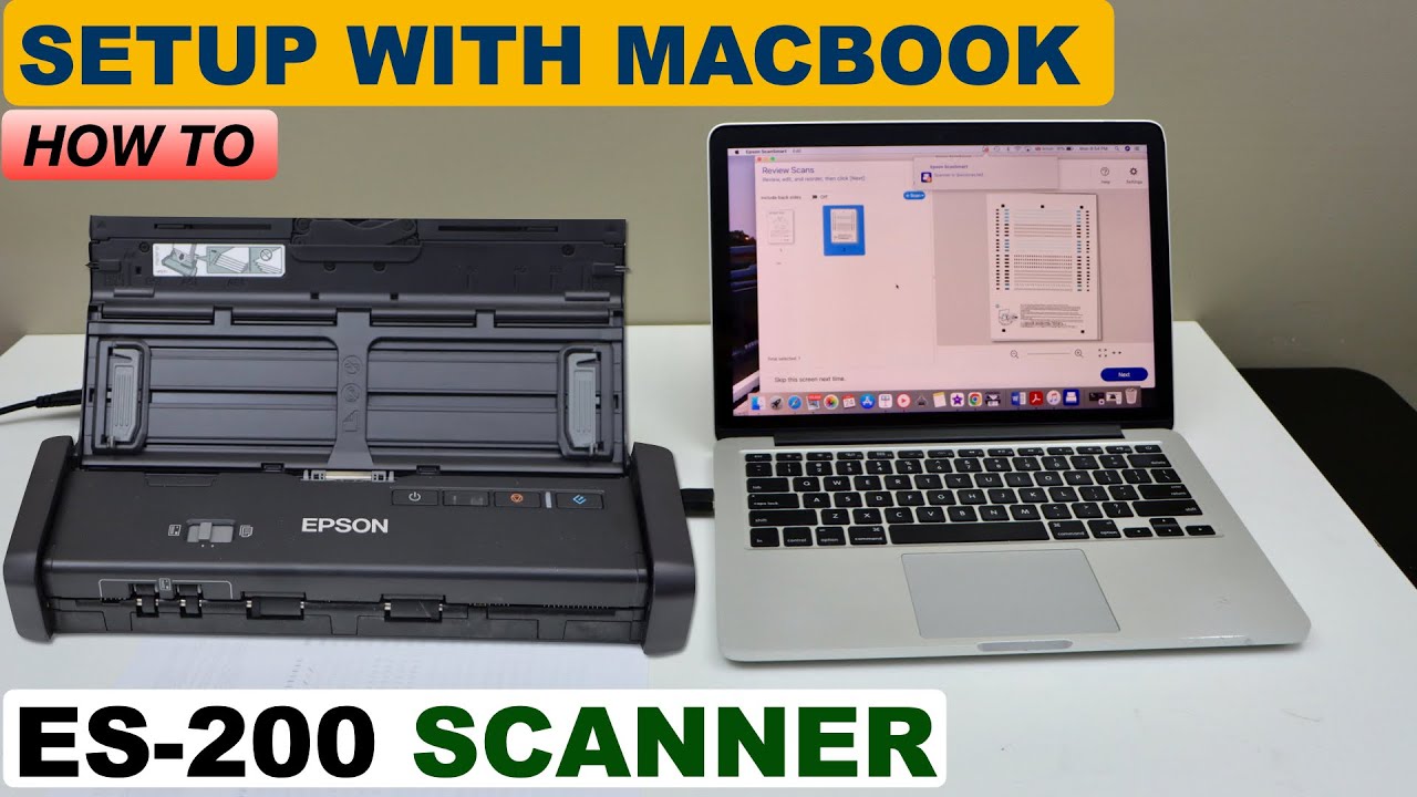 Epson WorkForce ES 200 Setup With MacBook, Scanning Test ! - YouTube