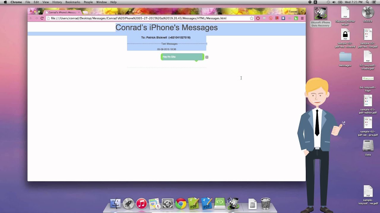 iSkysoft Toolbox for iOS - How to Save Text Messages on iPhone - YouTube