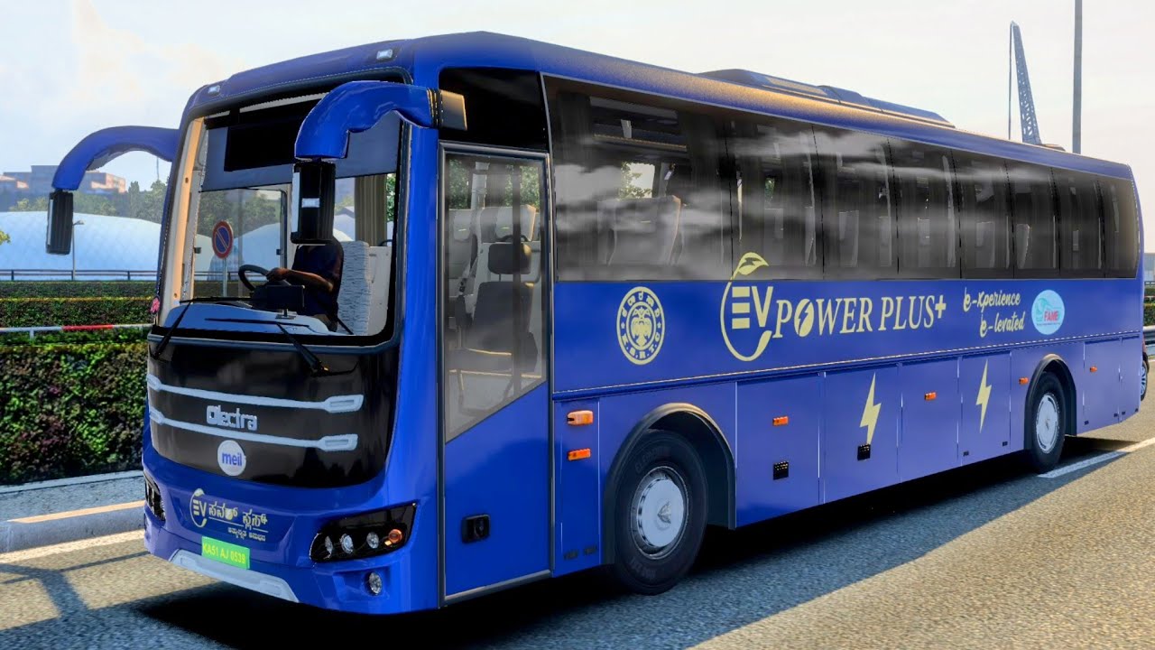 KSRTC EV Power Plus | OLECTRA CX2 EV Bus Mod in Ets2 - By IBS Gaming # ...