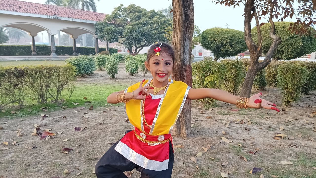 Mamo Chitte Niti Nritye Dance || Rabindra Nritya || Tagore Song Dance ...
