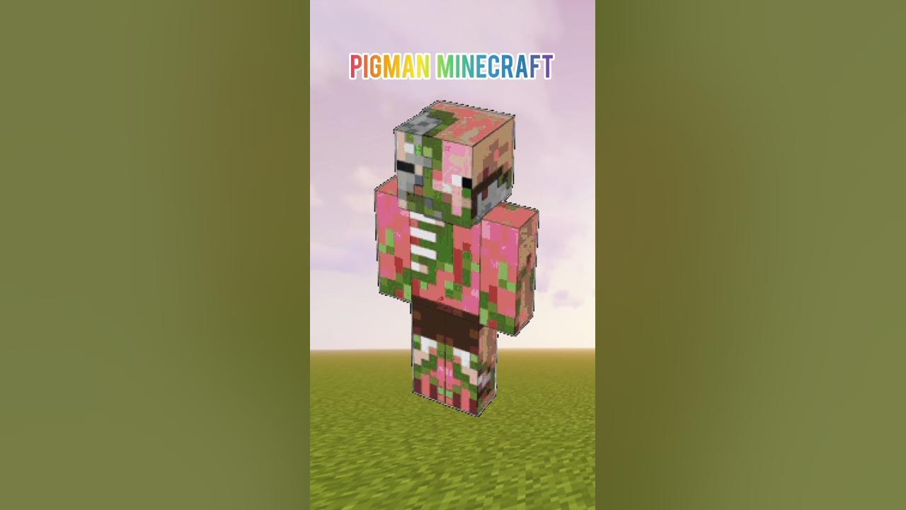 Pigman Minecraft Character Pixel Art 🐖 😱 #shorts #youtubeshorts #viral ...