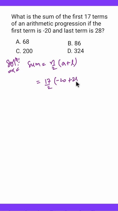 How to solve Arithmetic Progression problem? #maths #solveitquickly #1 ...