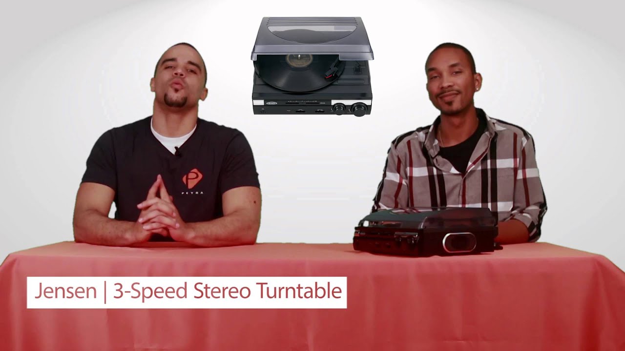 Jensen JTA-230 3-Speed Stereo Turntable - YouTube