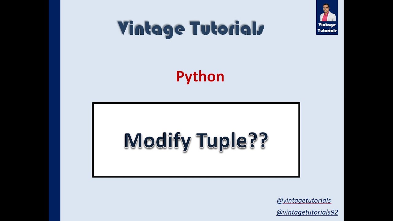 Python-Modify Tuple?? - YouTube