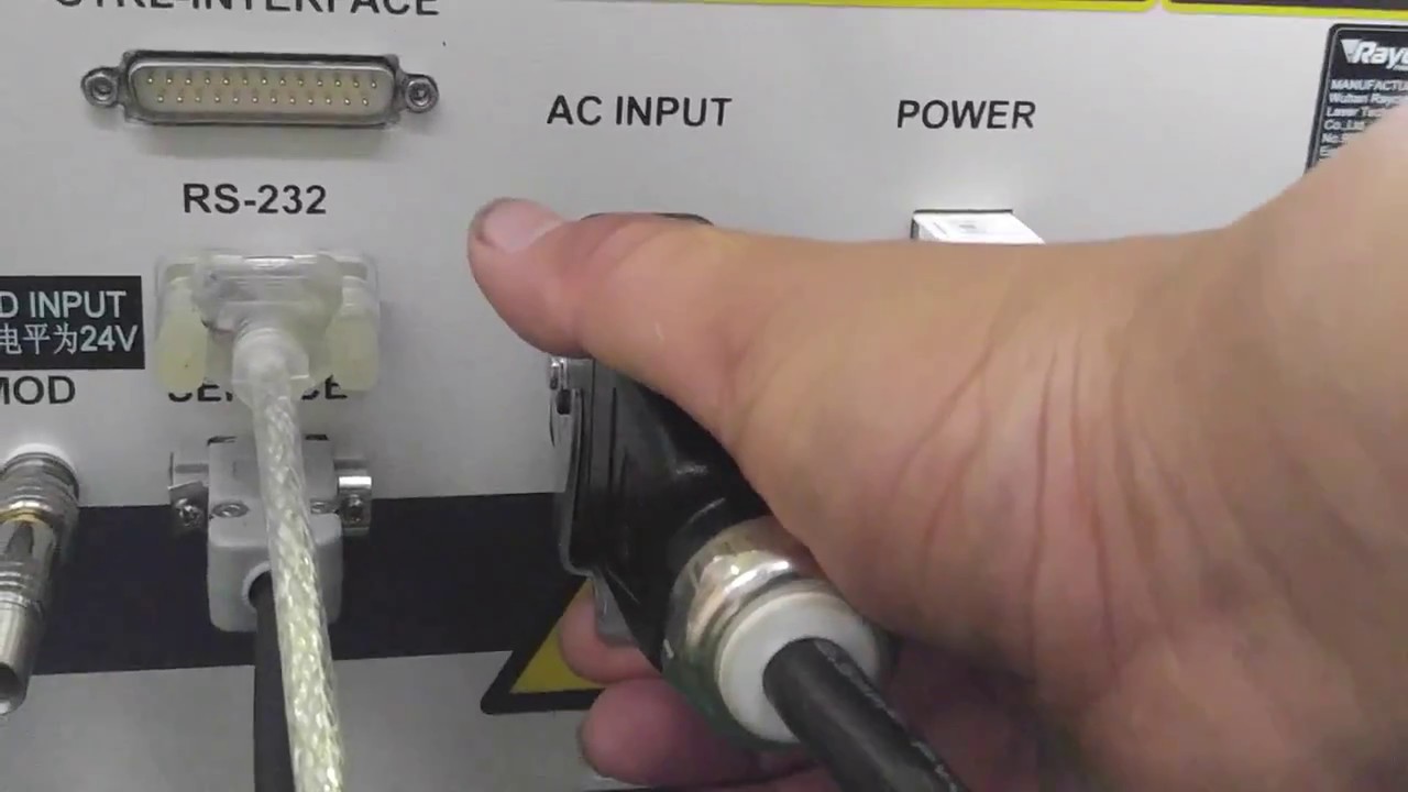 How to connect Raycus laser cables? - YouTube