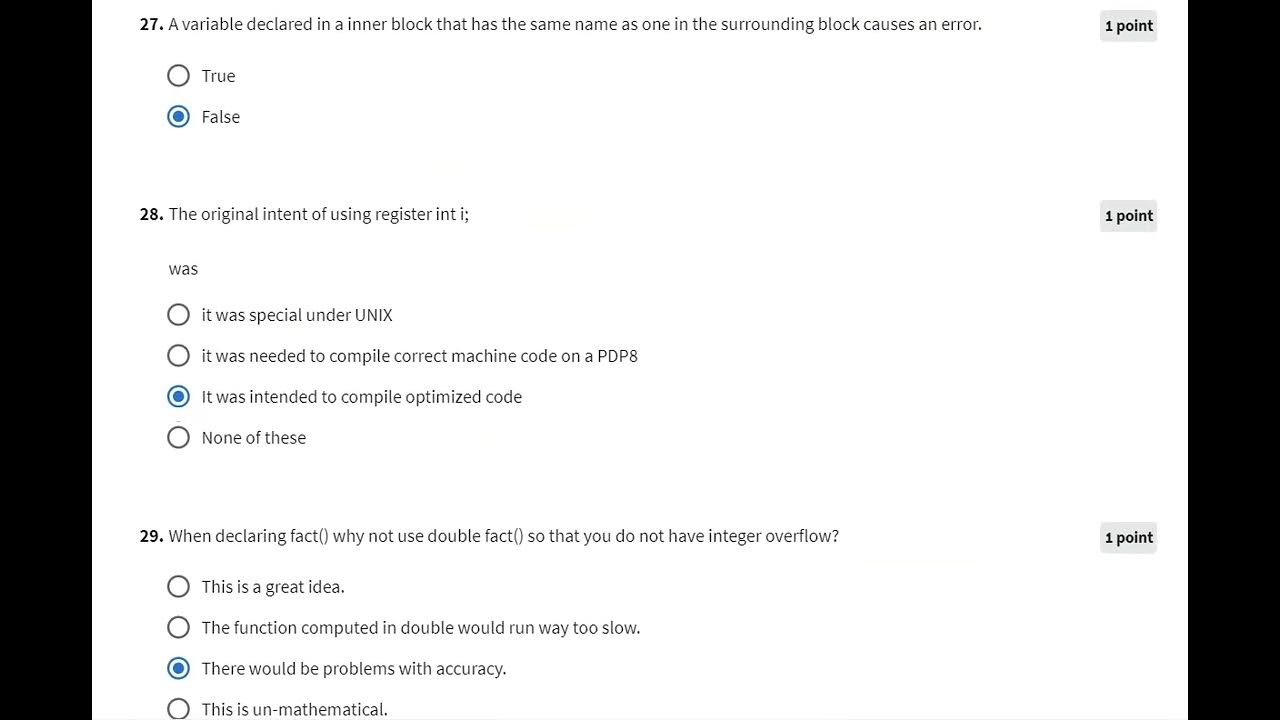 Coursera C For Everyone Programming Fundamentals Week 6 Quiz Final Quiz Youtube