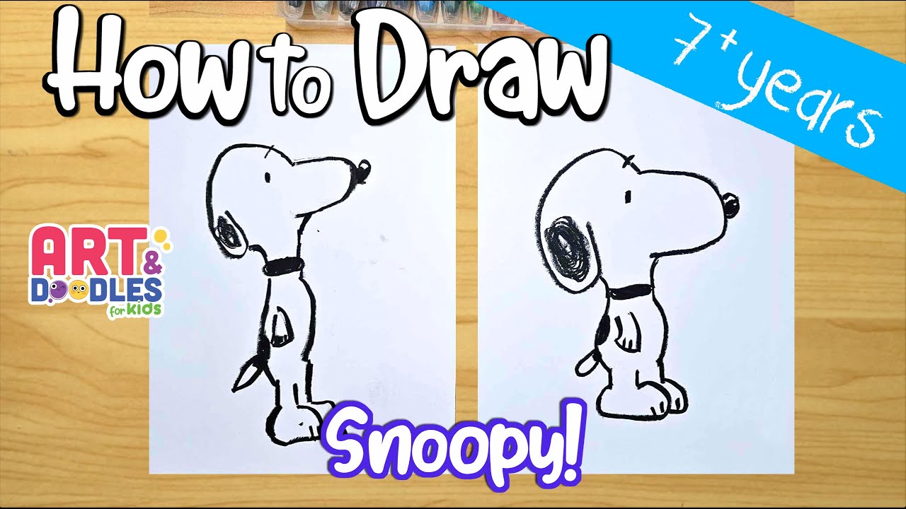 How to draw SNOOPY | Art and doodles for kids - YouTube