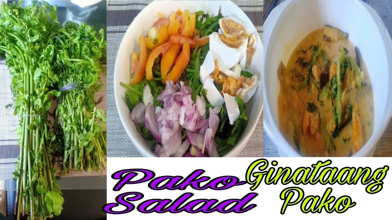 Pako Salad / Ginataang Pako - YouTube