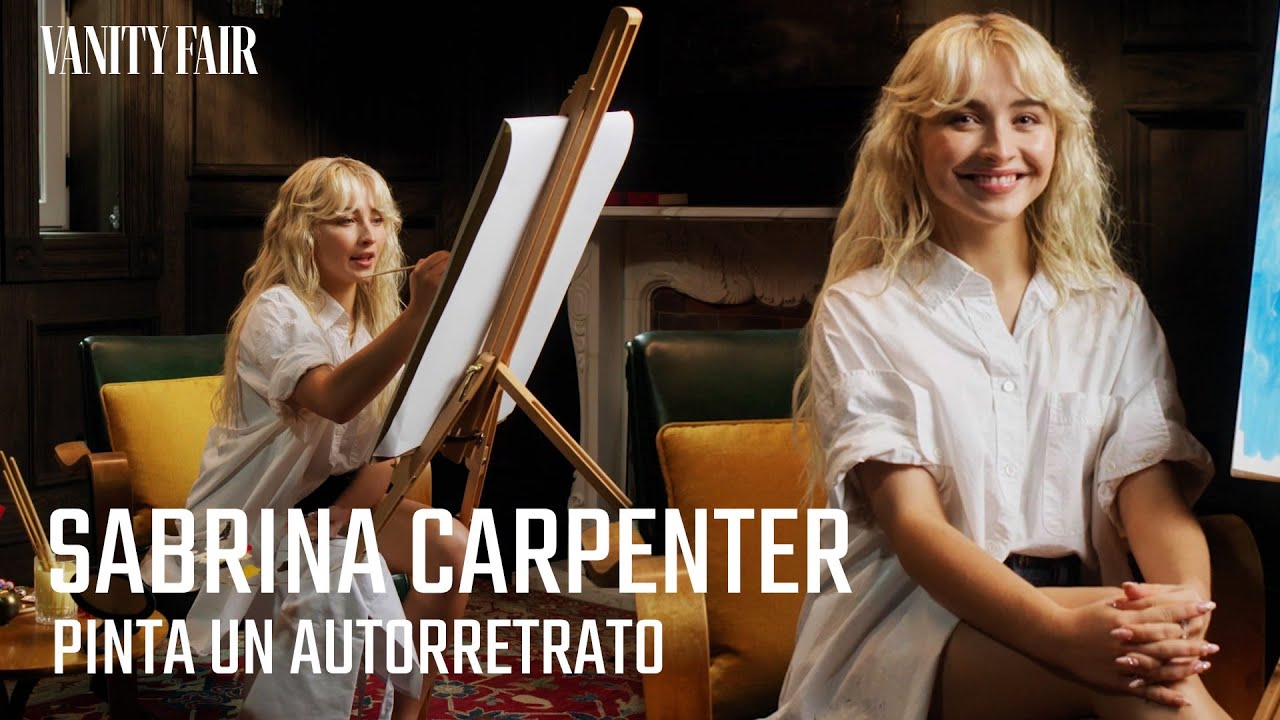 Sabrina Carpenter pinta su autorretrato | Vanity Fair España - YouTube