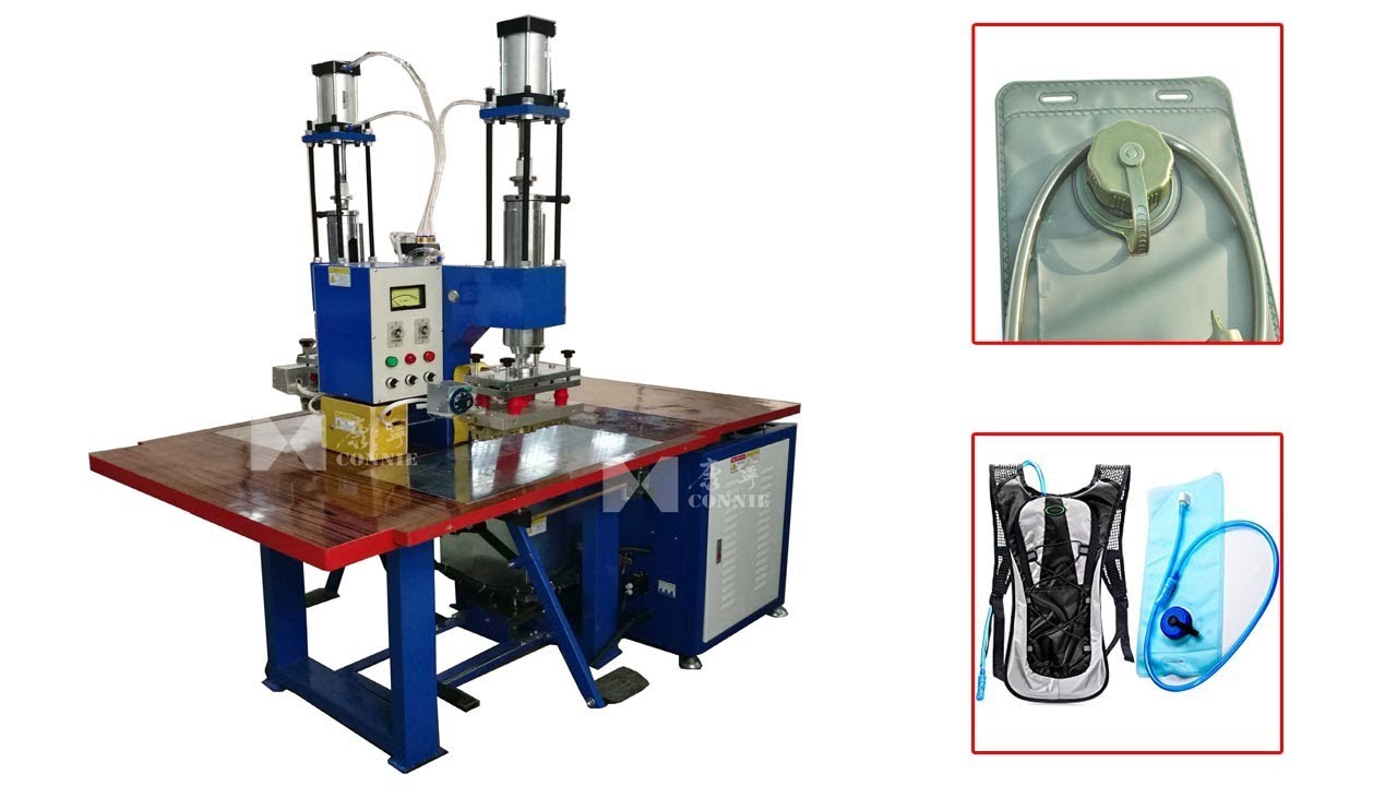 high frequency TPU hydration water bladder welding machine - YouTube