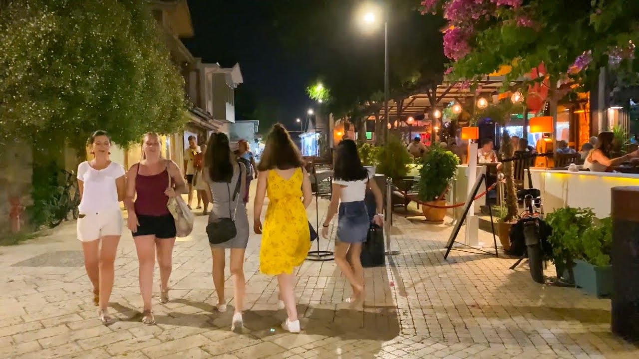 Walking Tour in Side Ancient City (Side Antik Kent) | 4K Night Shot ...