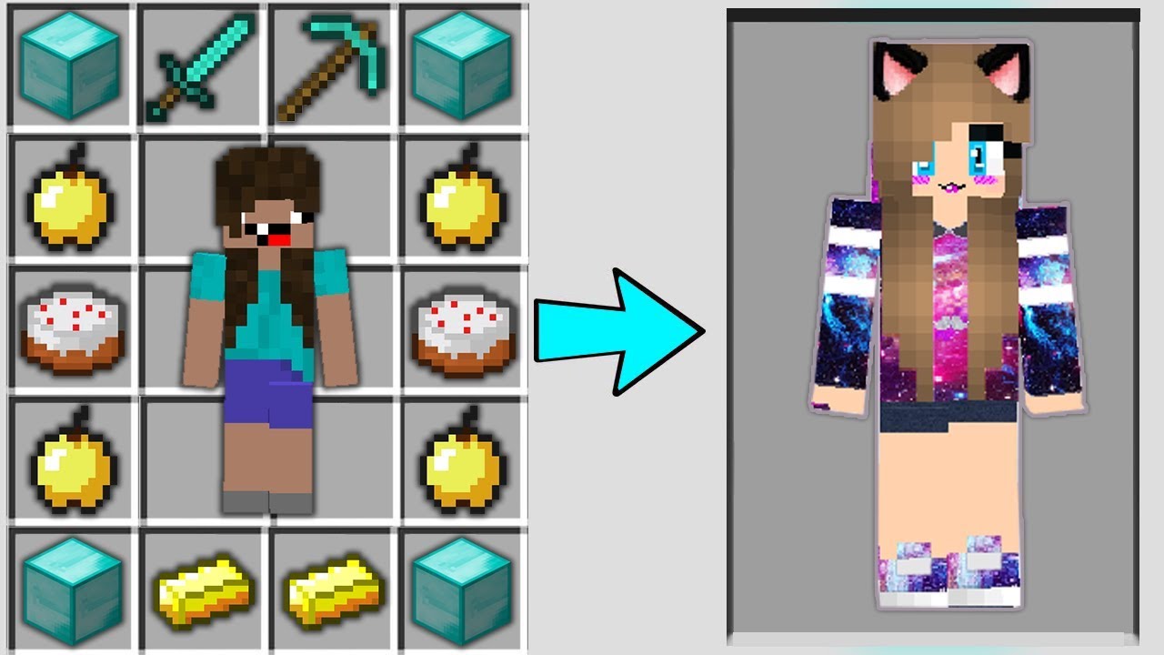 Minecraft - NOOB vs PRO : HOW FROM NOOB GIRL CRAFT PRO GIRL Challenge ...