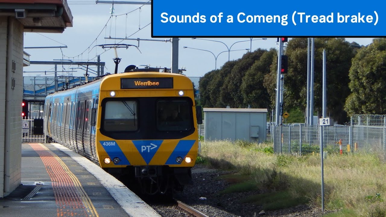 Sounds of a Comeng (Tread brake) - YouTube