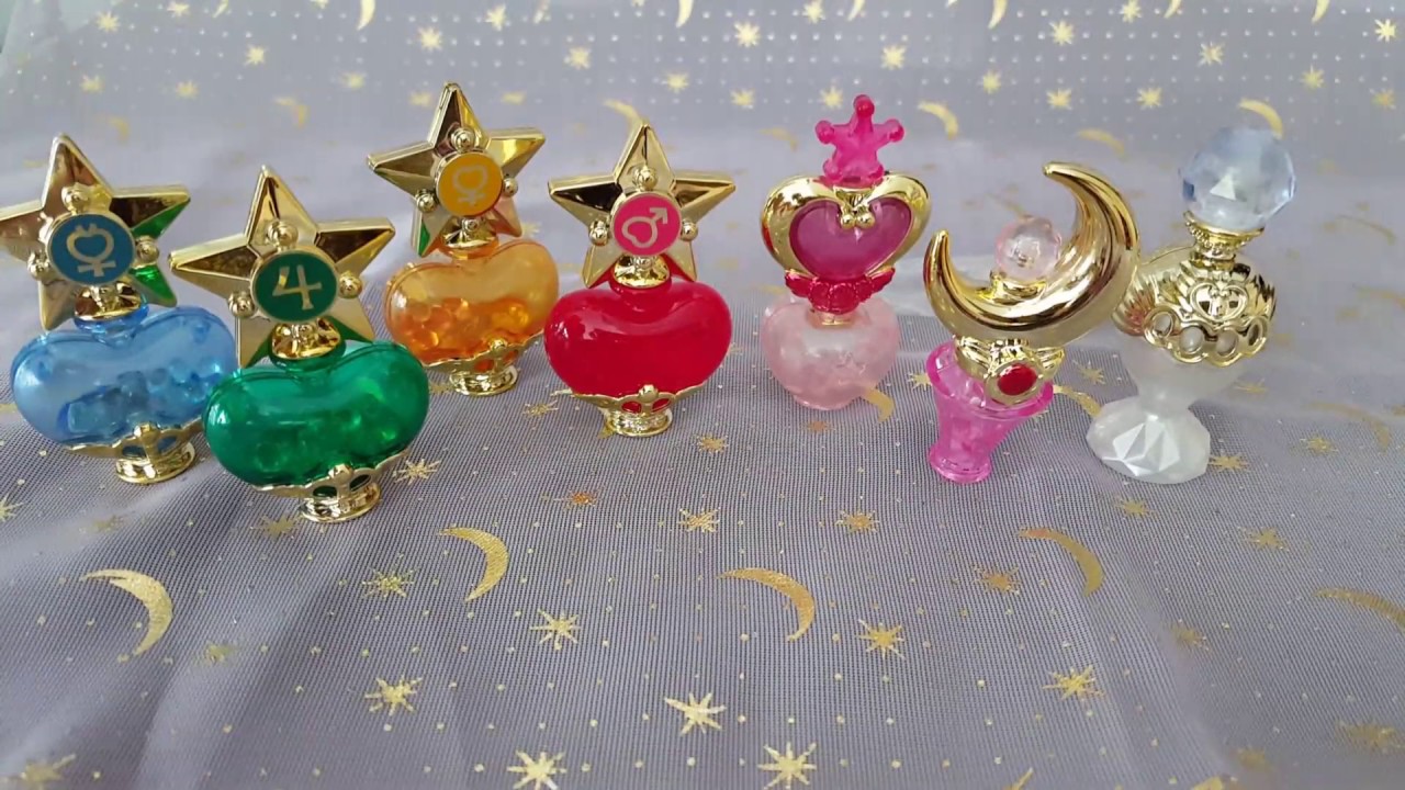 Product Review: Sailor Moon Prism Perfume Bottle Gashapon Set - YouTube