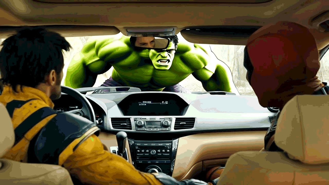 Deadpool Vs Wolverine Car Fight Scene With AI - YouTube