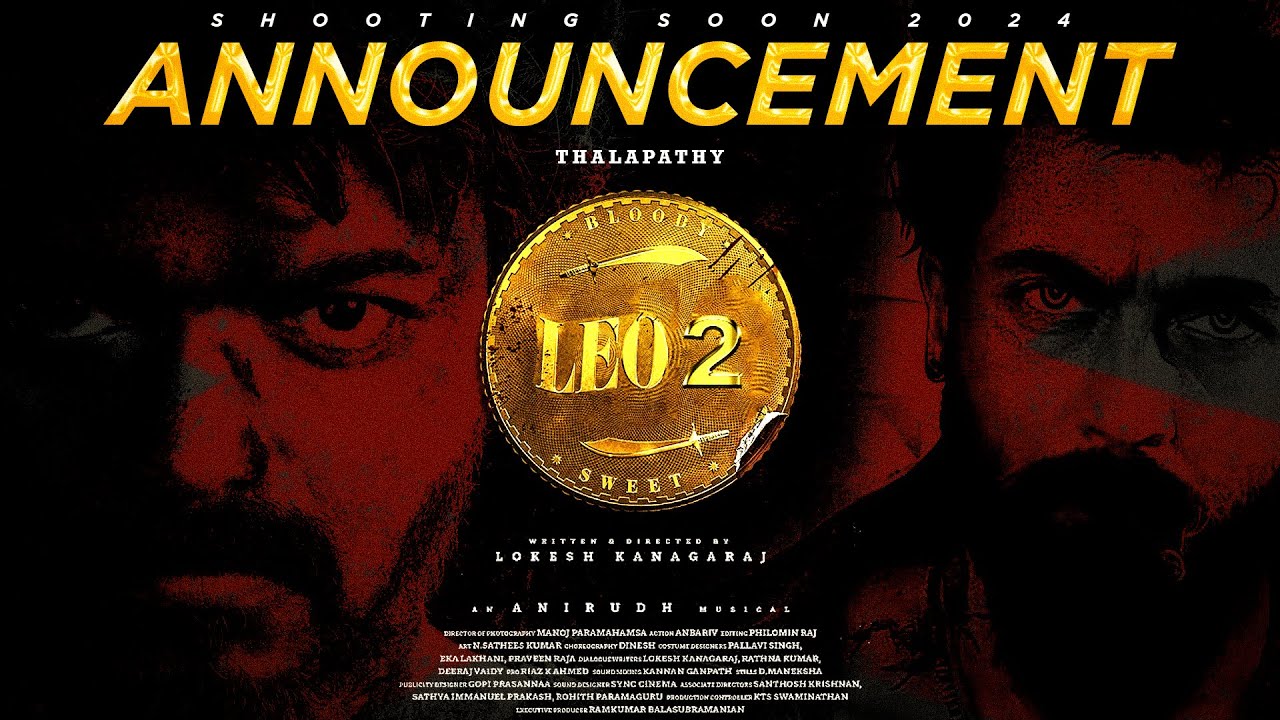 LEO PART 2 ANNOUNCEMENT | LEO - LCU | THALAPATHY VIJAY | LOKESH ...