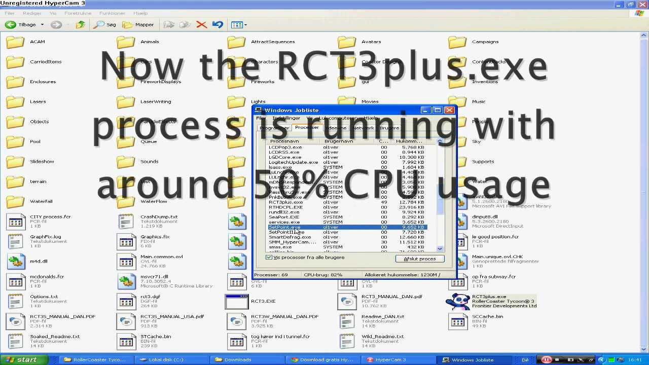 How to start RCT3plus.exe, in a window (when only the process runs ...