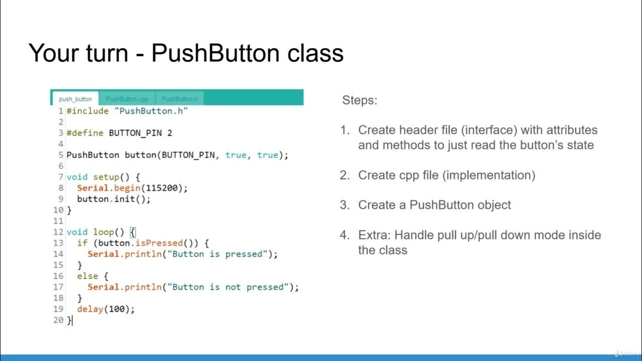 18 Your turn - Push button Class - YouTube