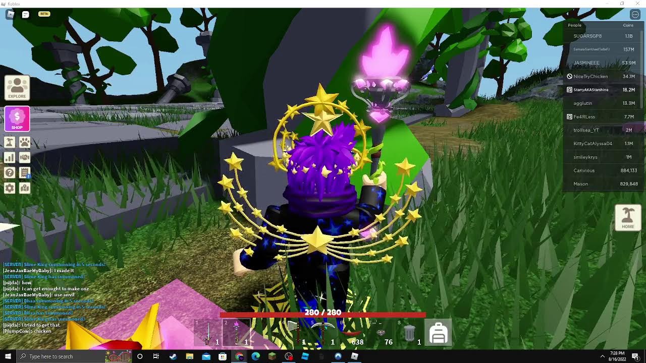 Roblox Islands - Testing the slime queen scepter - YouTube