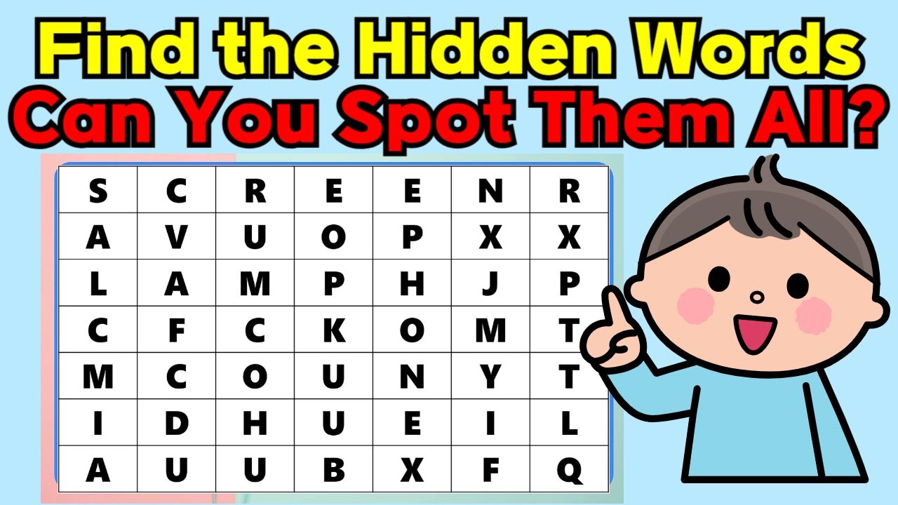 Find the Hidden Words 🥇 Can You Spot Them All? ⭕ word puzzle #quiz # ...