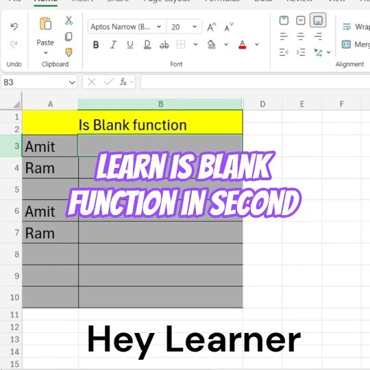 Is Blank function in Seconds - YouTube