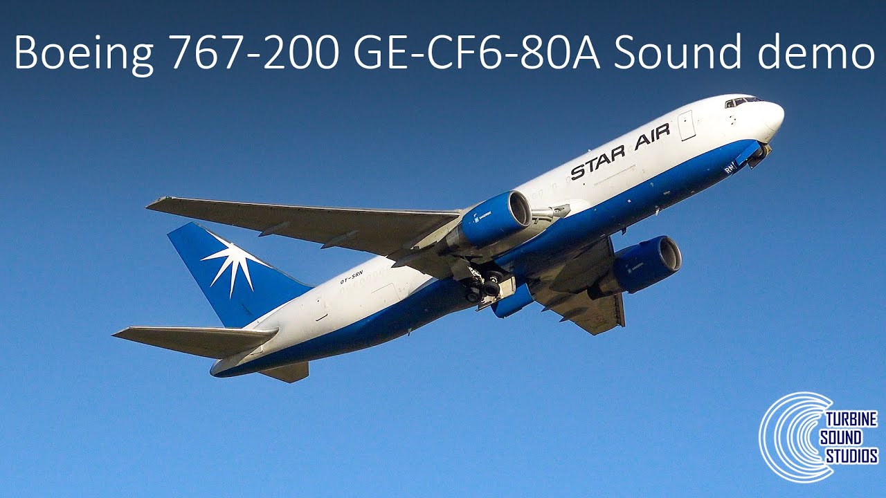 Boeing 767-200 GE-CF6-80A sound demo - YouTube