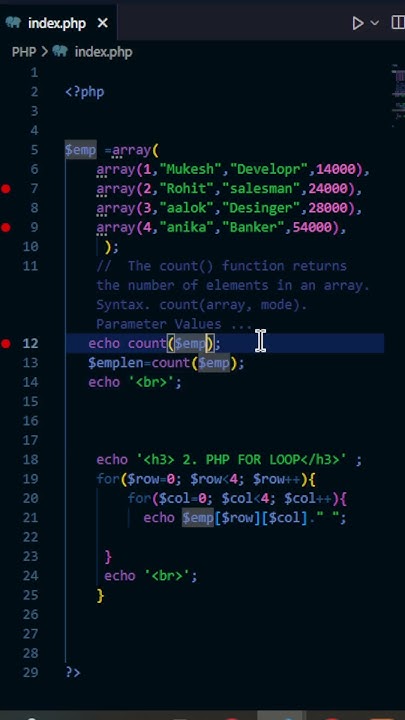 #5 PHP ARRAY FUNCTION #htmlproject #javascript_projects #phpproject#codewithharry - YouTube