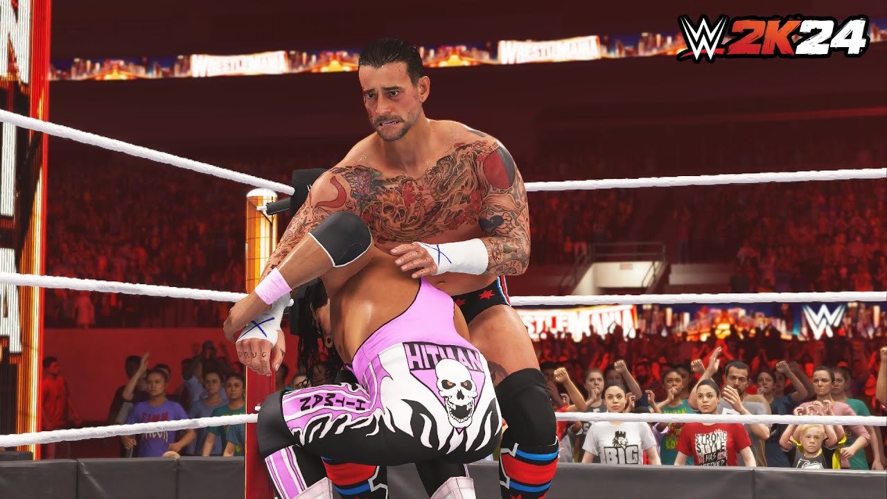 WWE 2K24 - Bret Hart Delivers Catch Finisher Sharpshooter (WWE 2K24 ...