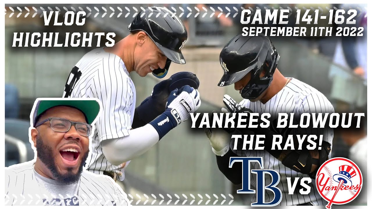 Game 141-162 RAYS VS YANKEES! | YANKEES BLOWOUT THE RAYS TO WIN SEASON ...