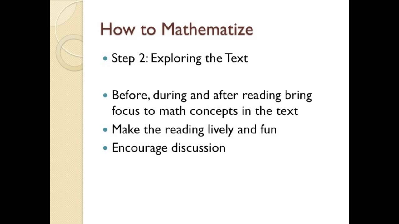 Mathematizing Read Alouds - YouTube