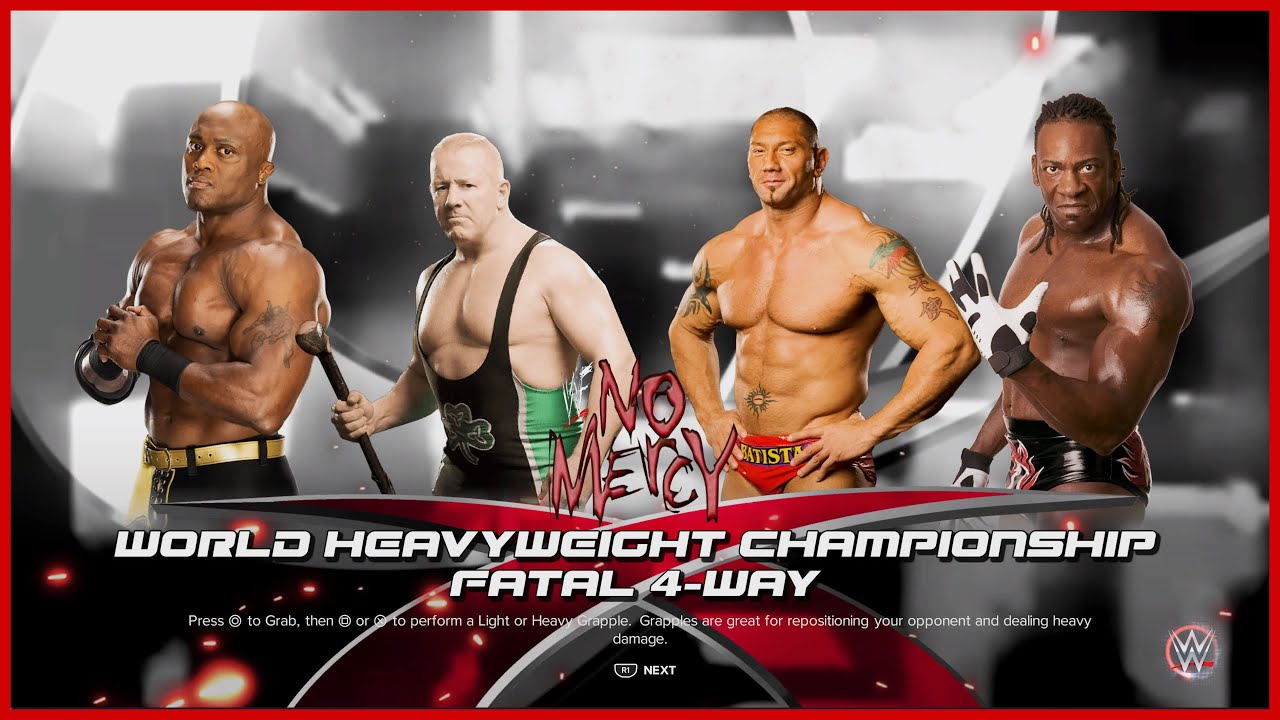 Bobby Lashley Vs Finlay Vs Batista Vs Booker T (c) - No Mercy ‘06 - WWE ...