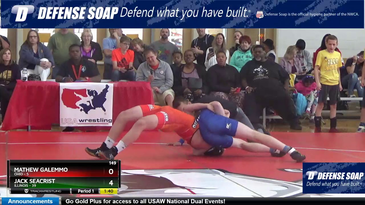 Mat 3 149 Mathew Galemmo Ohio Vs Jack Seacrist Illinois - YouTube
