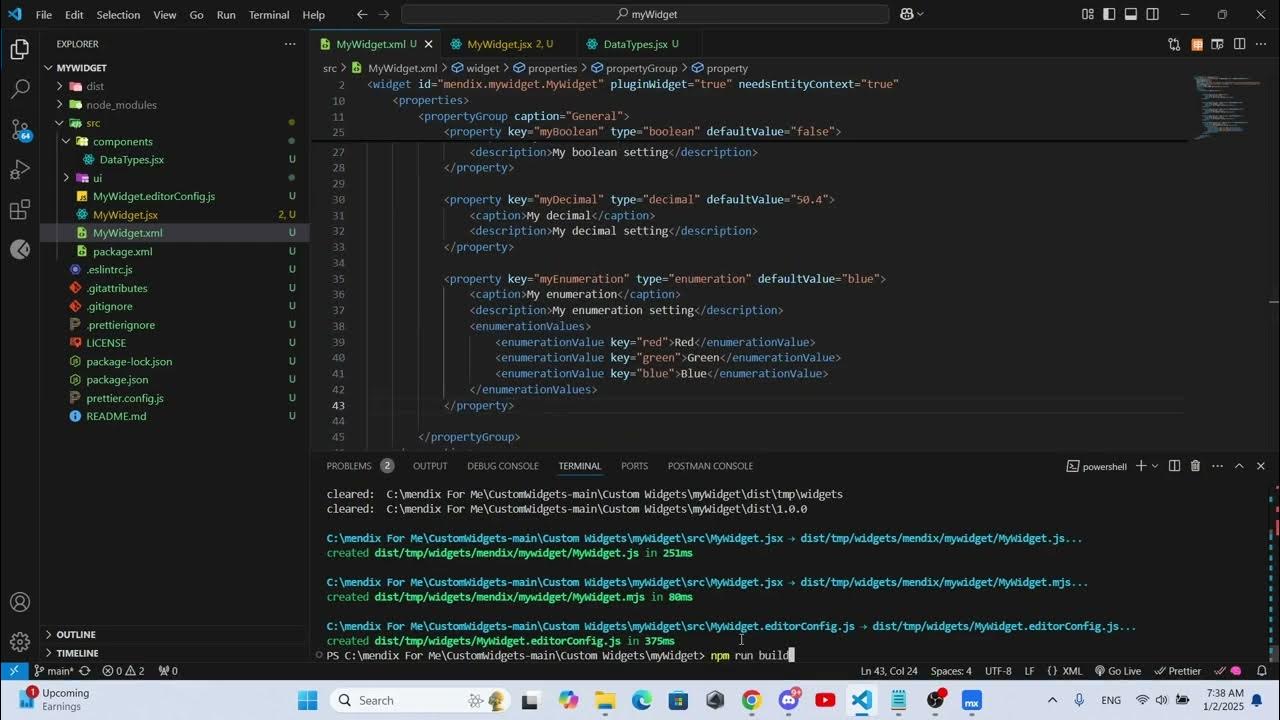 Mendix Pluggable Widget Part2 - Static Data - YouTube