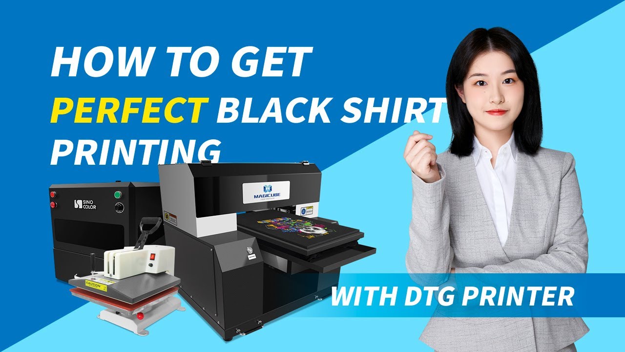 How to get good black t-shirt printing with DTG printer - YouTube