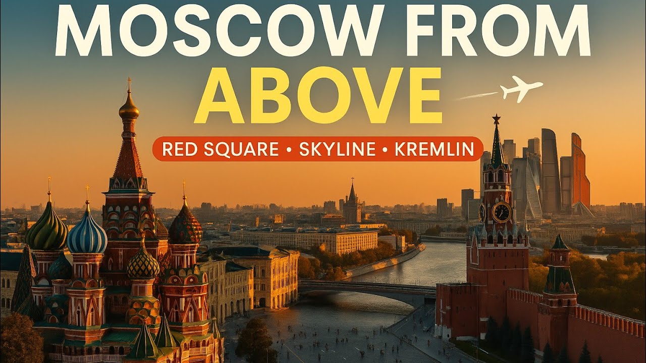 Moscow from Above 🇷🇺 | Stunning Drone View of Moscow City, Red Square ...