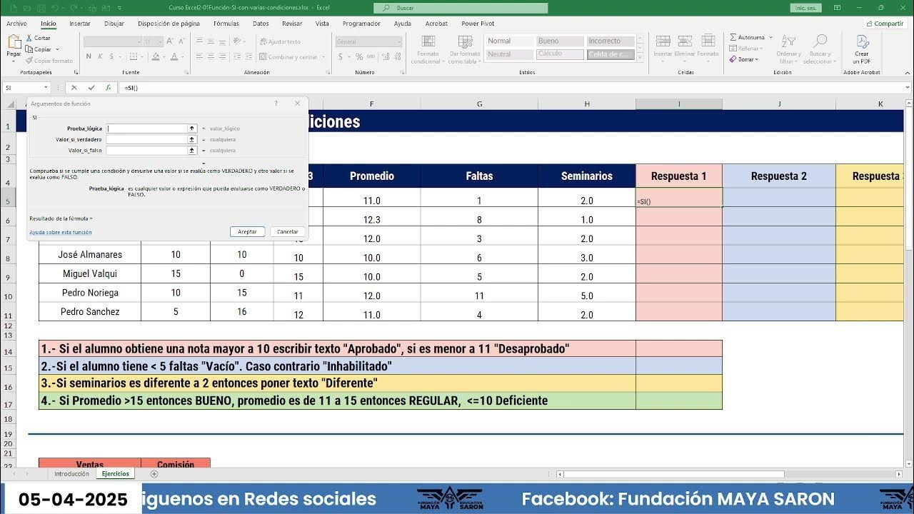 Excel Basic Session 06 Grupo 02 - YouTube