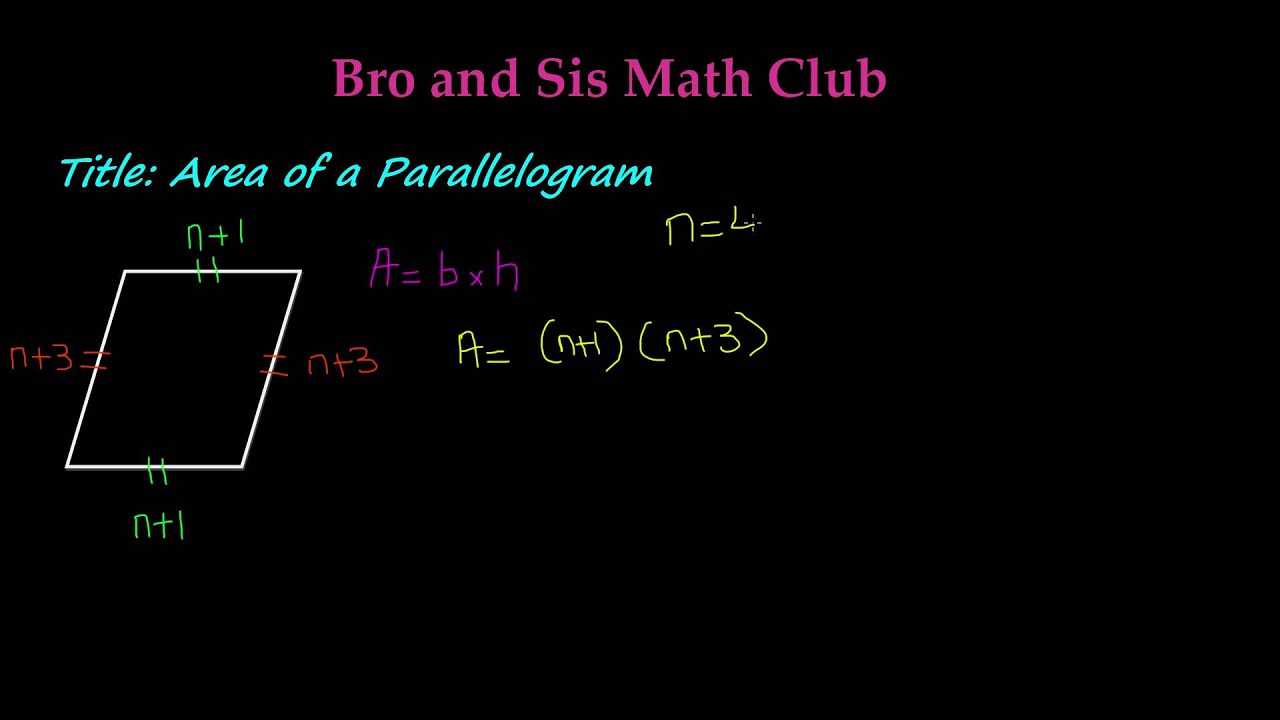 Area of Parallelogram -7th Grade Math - YouTube