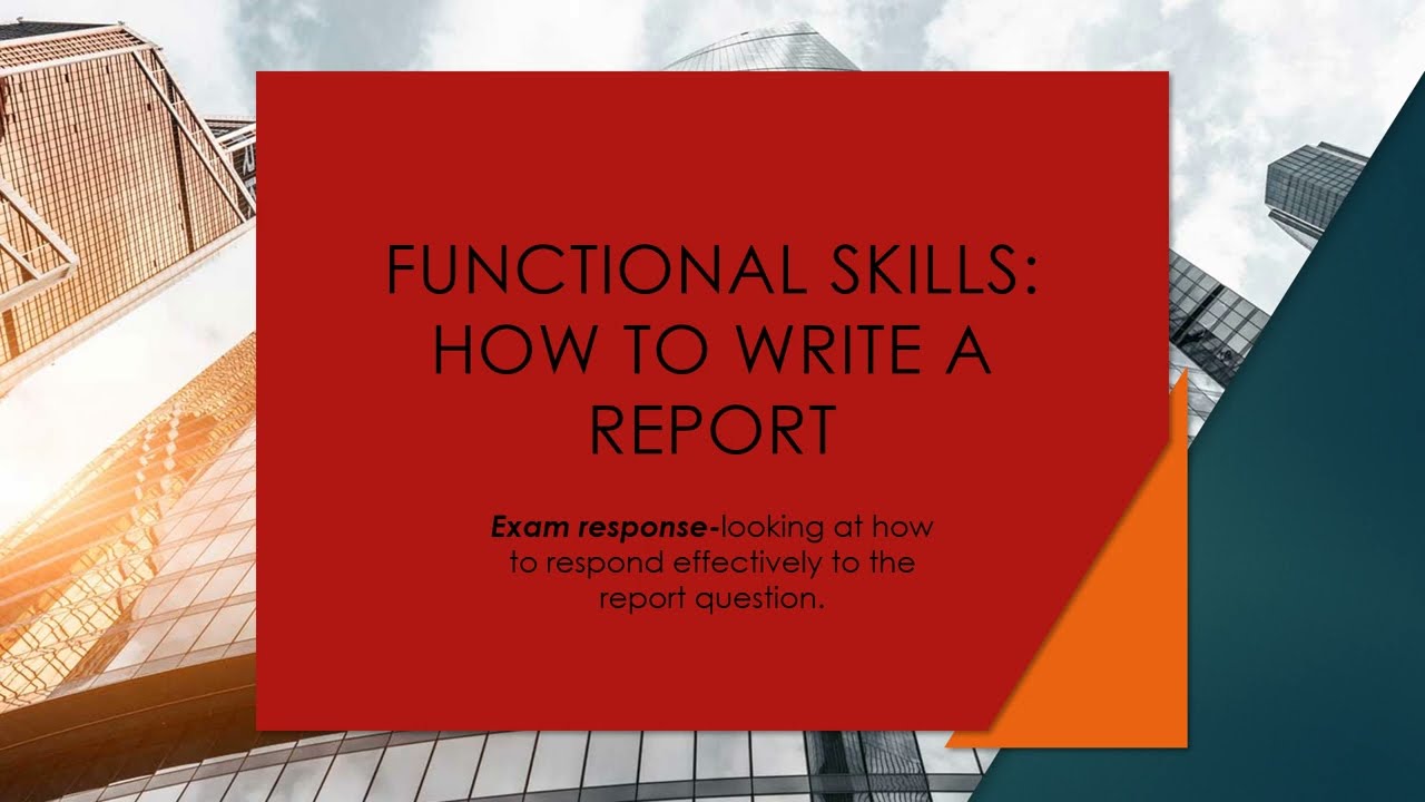 Functional Skills How To Write A Report Level Two adulteducation Functional Skills How To Write A Report Level Two adulteducation