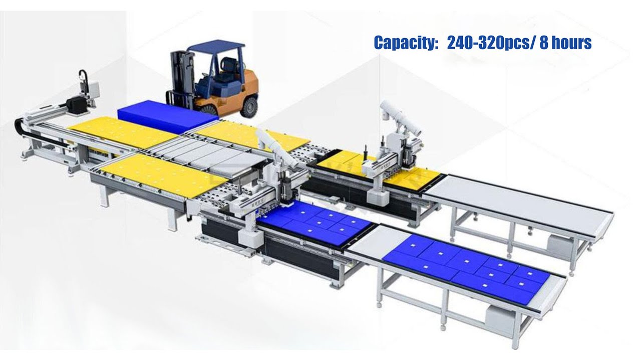 Smart Factory-Automatic CNC Nesting Cell For Wooden Door Production ...