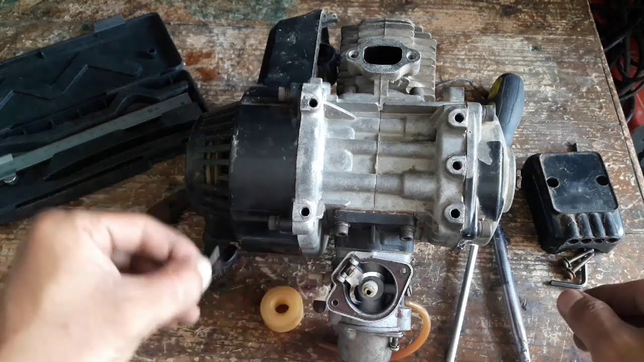 Pocket bike carb overflow problem fix 49cc 2 stroke - YouTube