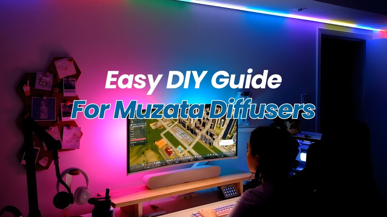 Easy DIY Guide: Installing RGB Strips & Muzata Diffusers for Stunning ...
