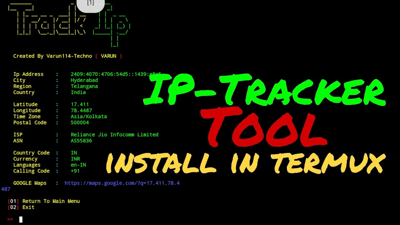 IP tracking tool install in termux // @Varun114-Techno - YouTube