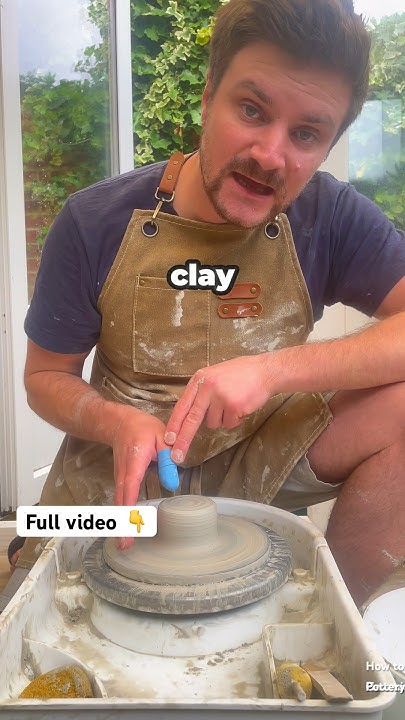 Pottery tutorial: how to open up clay on a pottery wheel #potterywheel ...