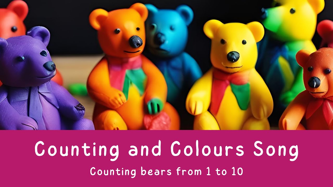 Kids Counting Coloured Bears from 1 to 10 Song. Fun for learning ...